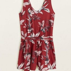 Mango | Pants & Jumpsuits | Mango Flower Printed Romper | Poshmark